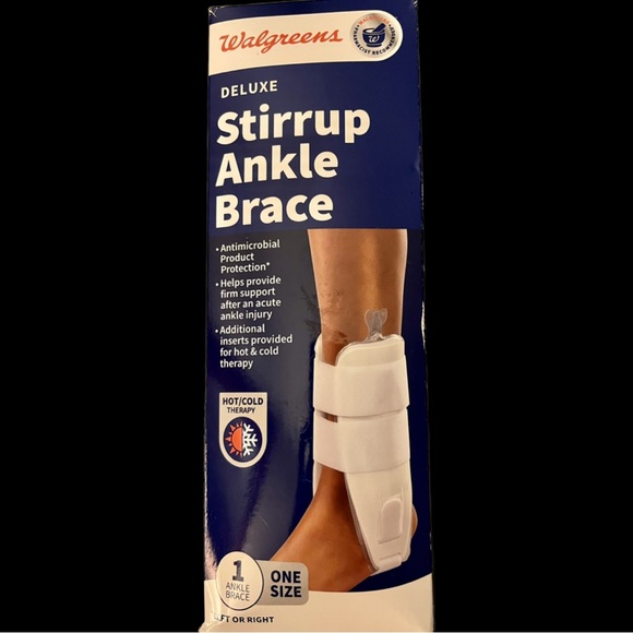 walgreens | Other | Nib New Deluxe Stirrup Ankle Brace Hot Cold Therapy ...